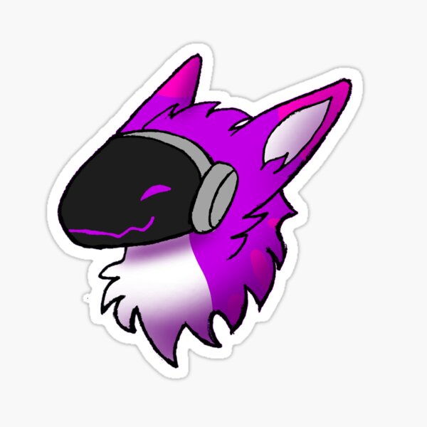"Purple Protogen" Sticker by Lunarwing125 | Redbubble