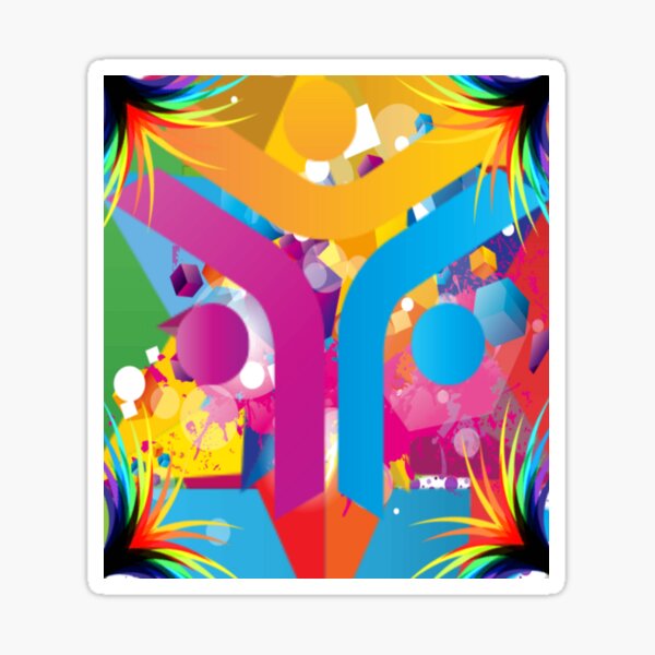 "Overlapping color graphics" Sticker by Emoelsalhy76 | Redbubble