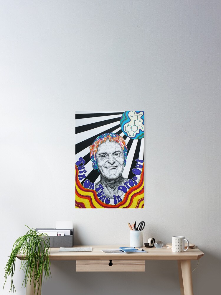 "Timothy Leary" Poster for Sale by Joanna Sasso | Redbubble