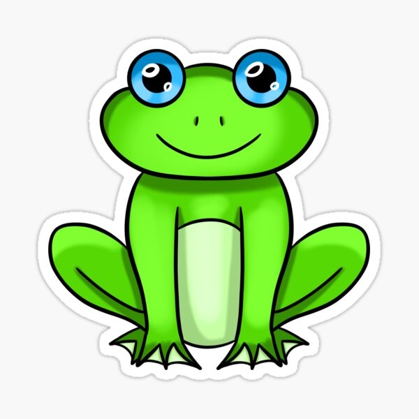"Happy Frog" Sticker by AnnieLight | Redbubble