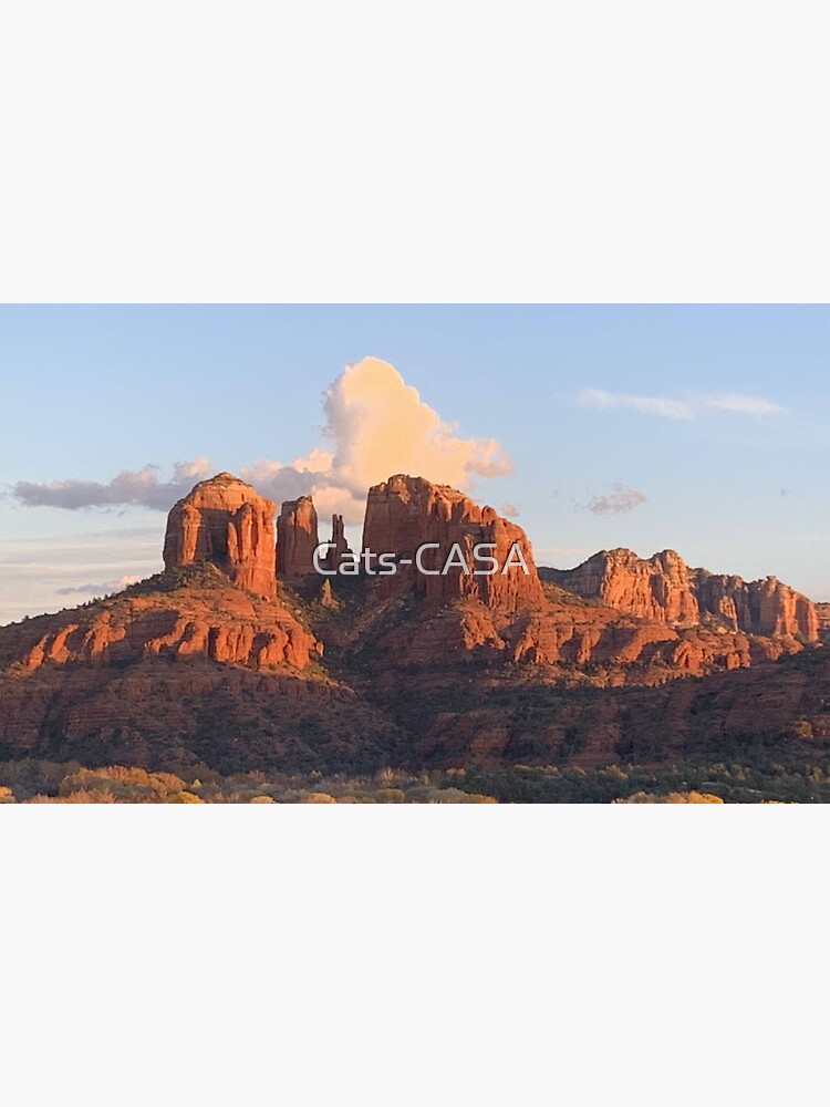 "Sunset on Cathedral Rock" Sticker by Cats-CASA | Redbubble