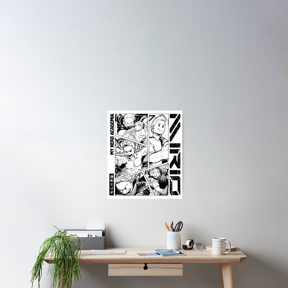 "Mirio Togata - My Hero Academia Manga Panel - Schwarz-Weiß-Version ...