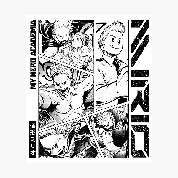"Mirio Togata - My Hero Academia Manga Panel - Schwarz-Weiß-Version ...