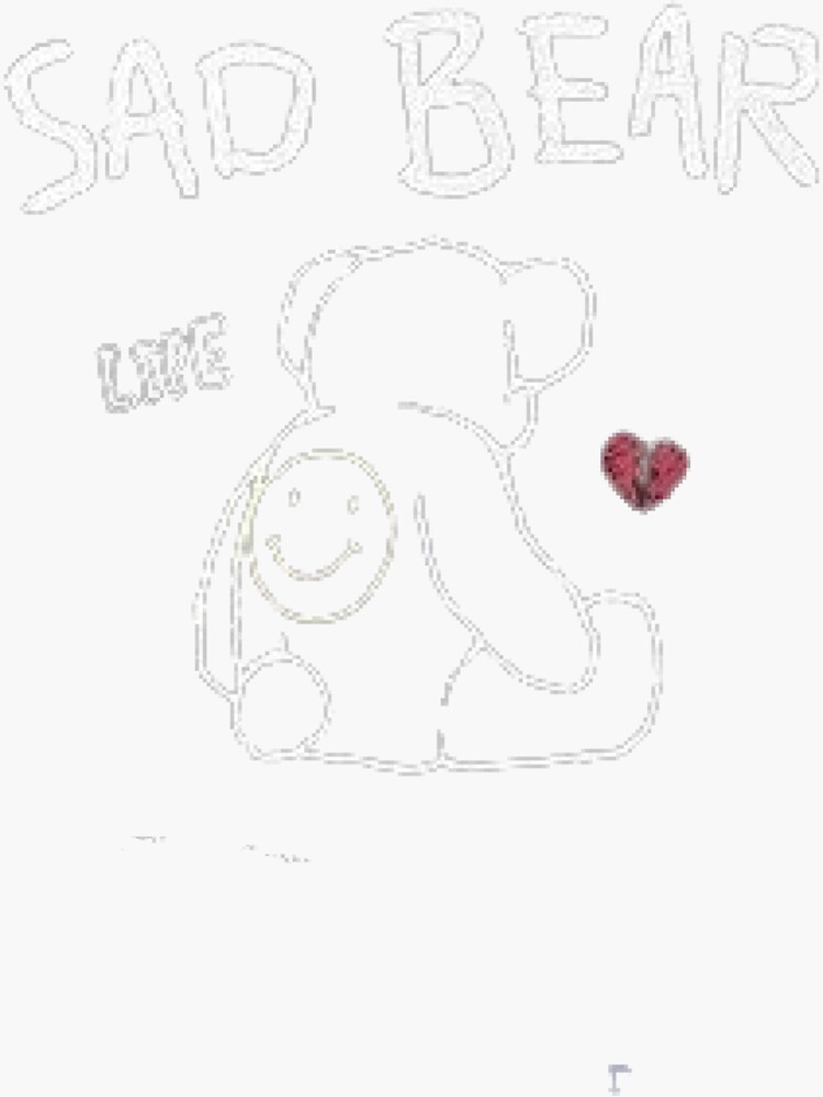 "Sad Bear" Sticker for Sale by Toxic-shop | Redbubble