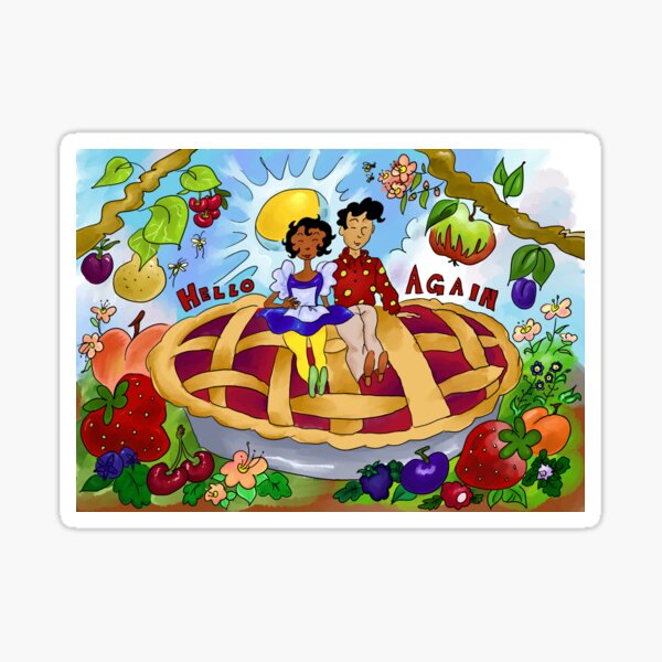 "HELLO AGAIN" Sticker for Sale by paper-nautilus | Redbubble