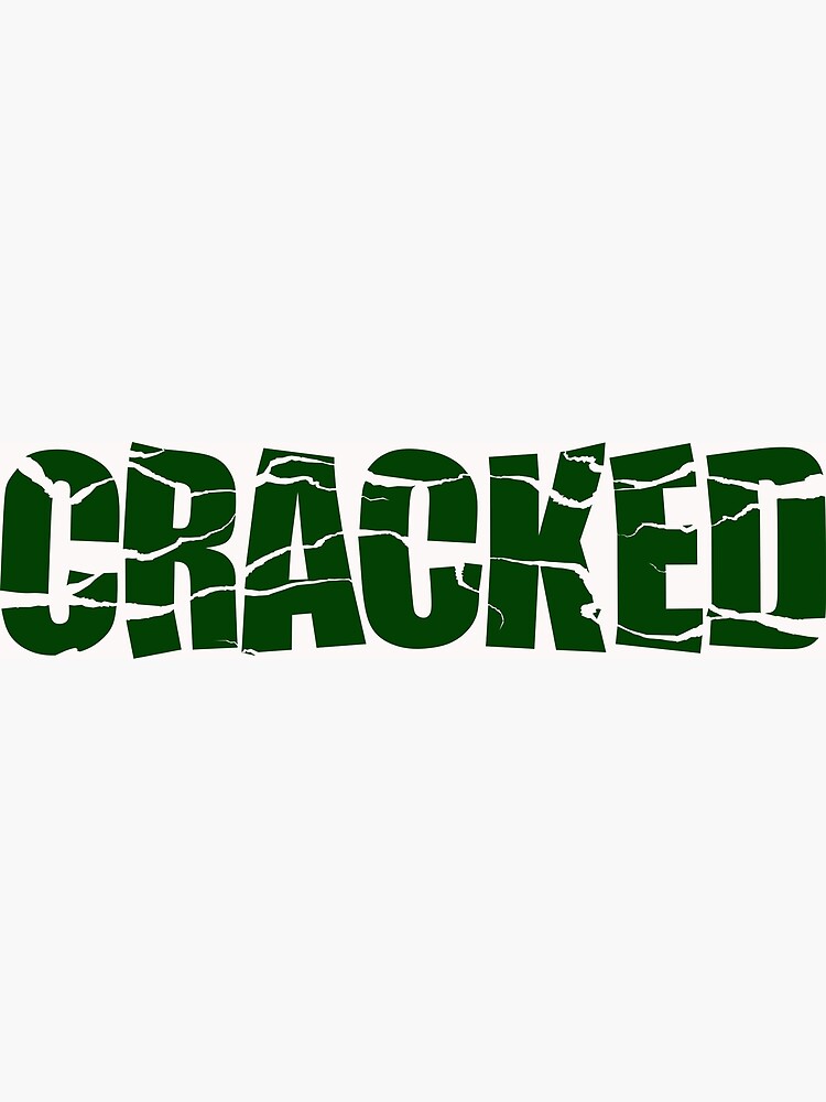 "Green cracked letters writing, word with cracks " Poster by ...