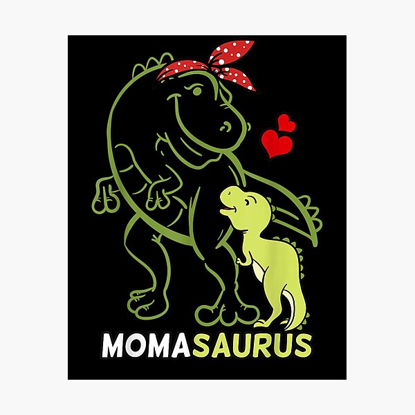 Lámina fotográfica «Momasaurus Moma Dinosaurio Bebé Mamá Día de la ...