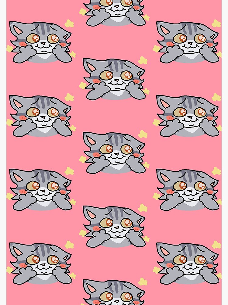 "blushing cartoon cat meme" Spiral Notebook by conspystery | Redbubble