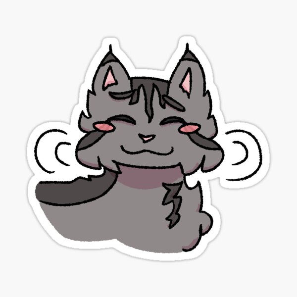 "Cute Happy Blushing Cat" Sticker for Sale by conspystery | Redbubble