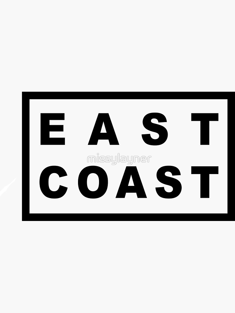 "East Coast" Sticker by missylayner | Redbubble