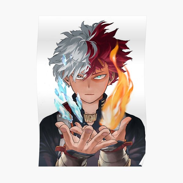 "Shoto Todoroki cover" Poster by goodannaae | Redbubble