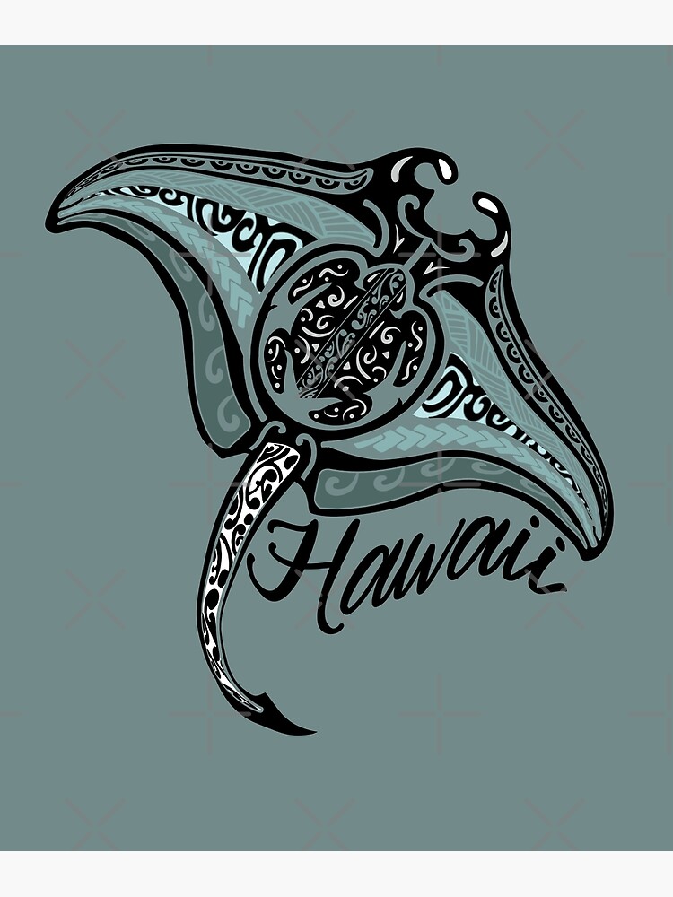 "Hawaiian Tribal Ray" Poster by sunnthreads | Redbubble