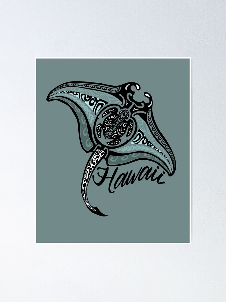 "Hawaiian Tribal Ray" Poster by sunnthreads | Redbubble