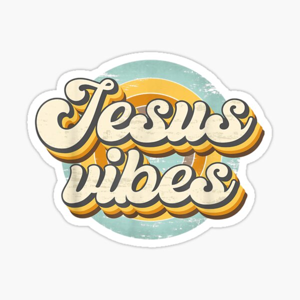 "Retro Vintage 70s Jesus vibes Christian Happy Easter 2022" Sticker by ...