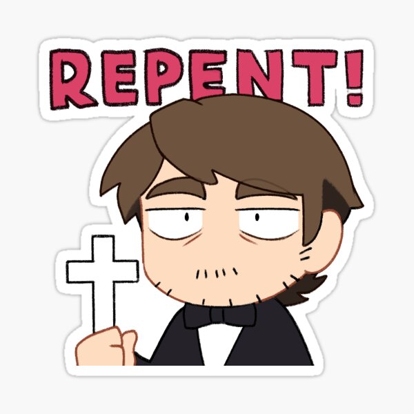 "tony repent" Sticker by Chorvaqueen | Redbubble