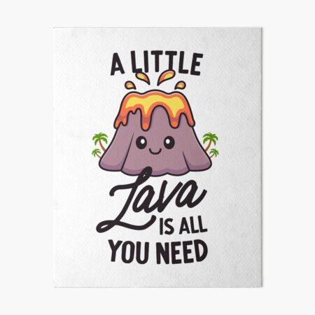 "A Little Lava Is All You Need Cute Kawaii Volcano Couple" Art Board ...