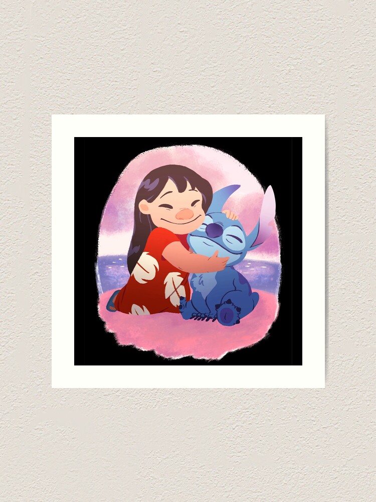 "Lilo & Stitch Hug Watercolor" Art Print for Sale by SelindaWorld ...