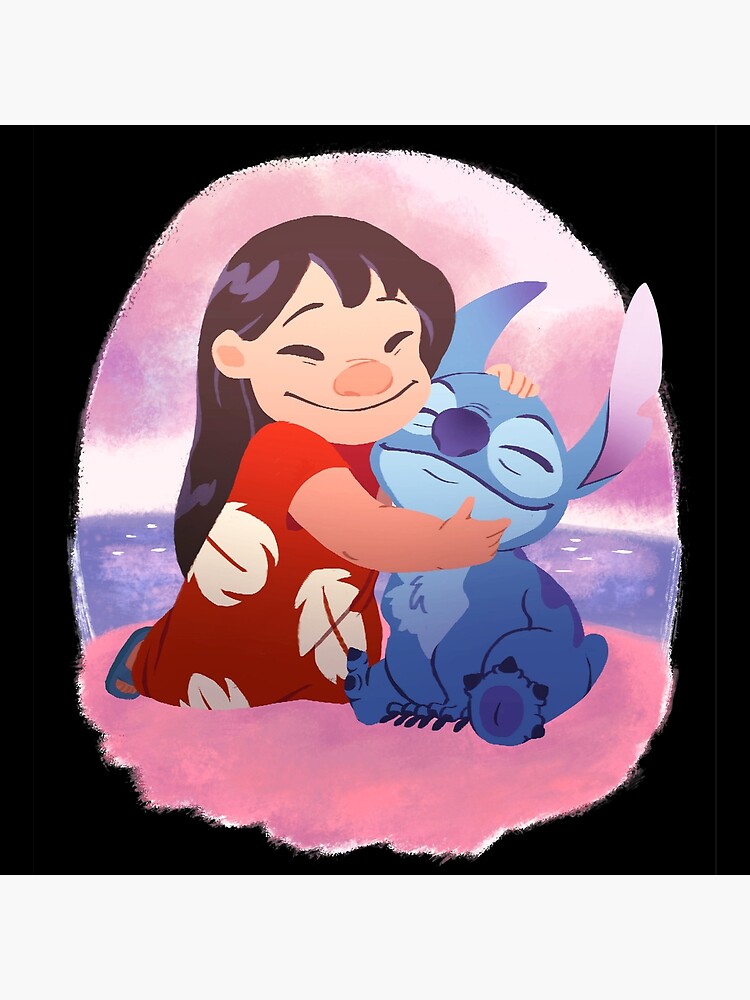 "Lilo & Stitch Hug Watercolor" Poster by SelindaWorld | Redbubble