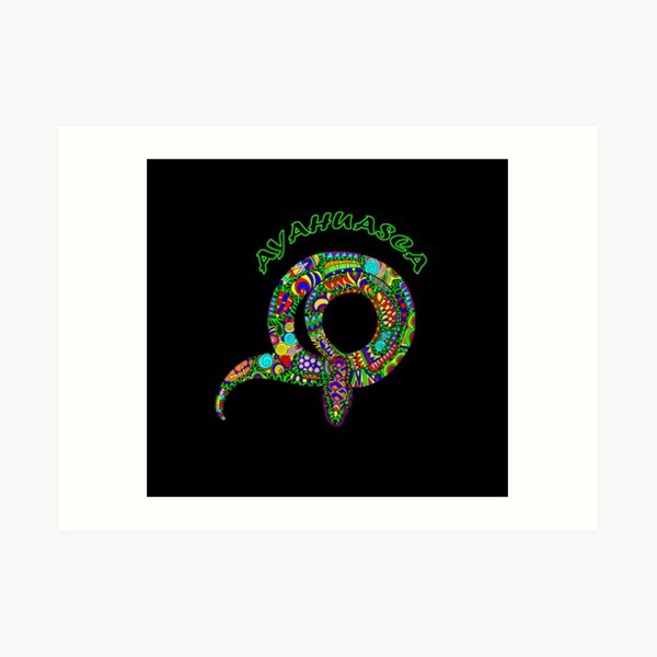 "Psychedelic DMT Snake of Ayahuasca Spiritual Sacred Geometry" Art ...