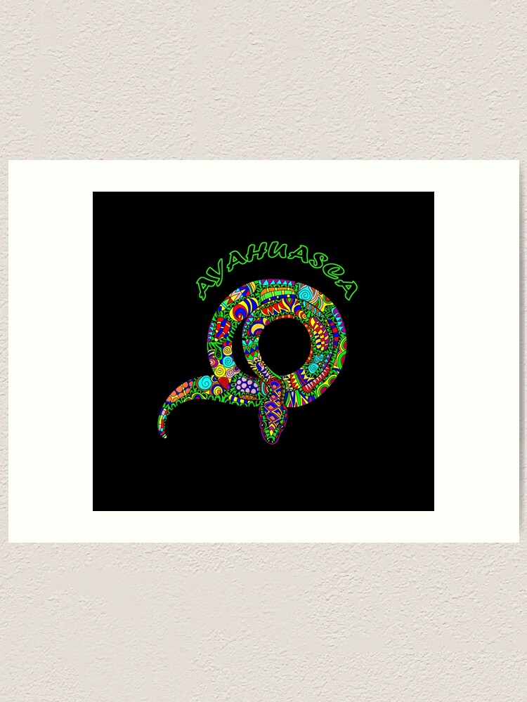 "Psychedelic DMT Snake of Ayahuasca Spiritual Sacred Geometry" Art ...