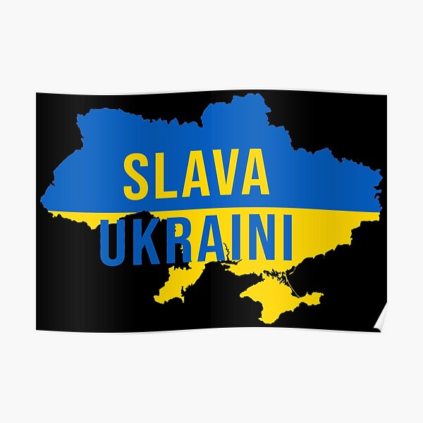 "Slava Ukraini Flag" Poster by frigamribe88 | Redbubble