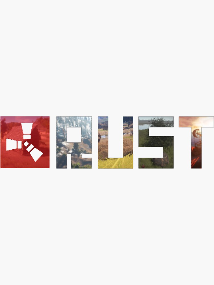 "Rust Game Logo" Sticker by Tedefred | Redbubble