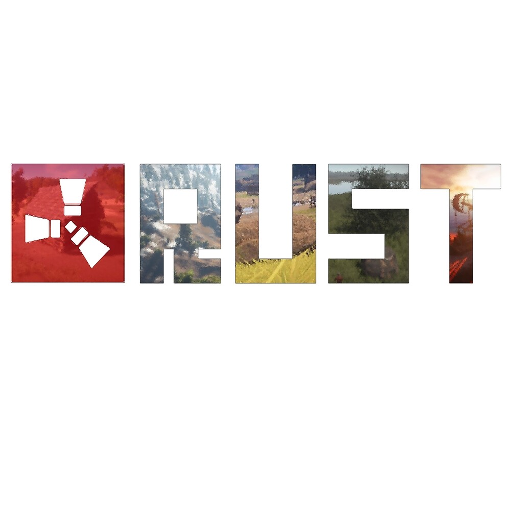 "Rust Game Logo" by Tedefred | Redbubble