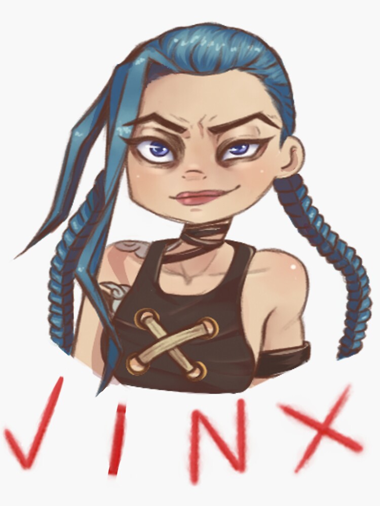 "Jinx Fanart Print" Sticker for Sale by LittleWillieCo | Redbubble