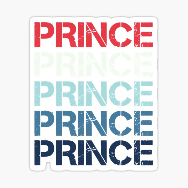 "Prince Name Prince Classic Vintage" Sticker by Seacoral10 | Redbubble