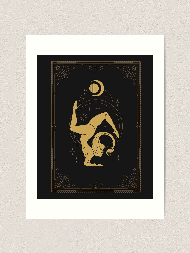 "Scorpio Zodiac Sign Tarot Pieces Mermaid Bohemian Art Deco Gold and ...