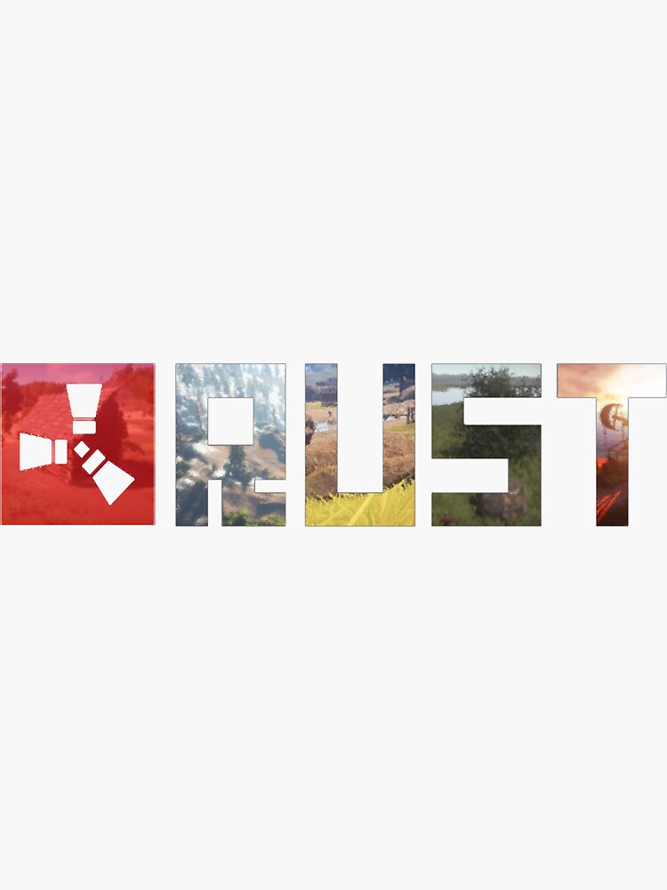 "Rust Game Logo" Sticker for Sale by Tedefred | Redbubble