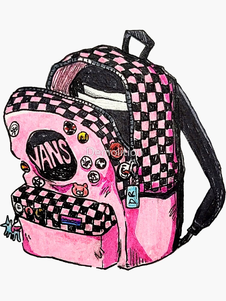 "scene kid backpack" Sticker for Sale by Demolition | Redbubble