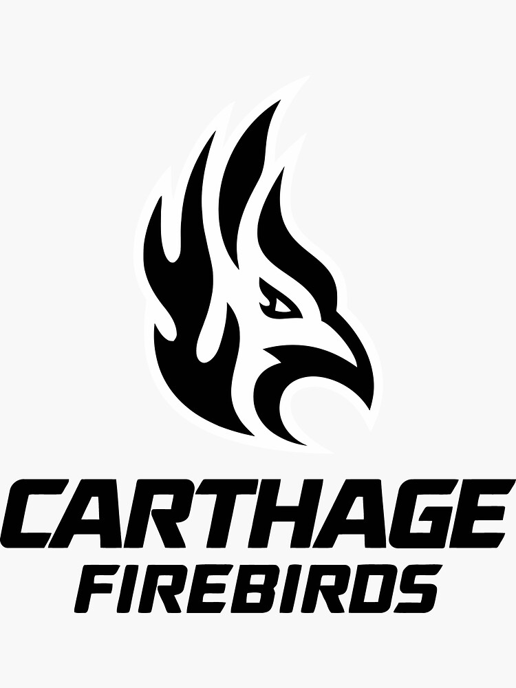 "Carthage firebirds, Athletics teams, merch" Sticker by eezraleo ...