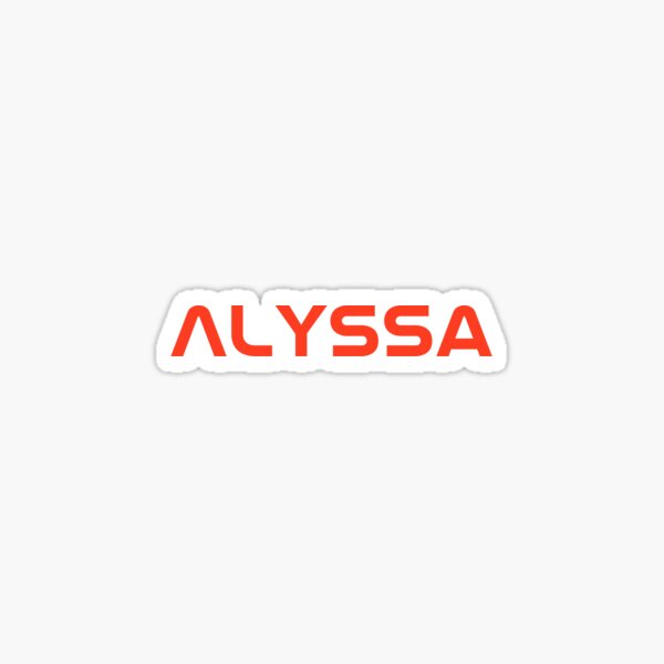 "Custom Name Nasa worm logo - Alyssa" Sticker by SappEContent | Redbubble