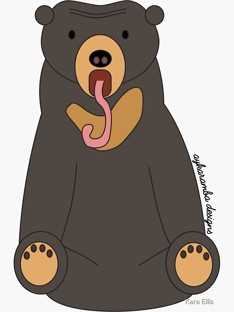 "Sunbear Design" Sticker for Sale by karabeener | Redbubble