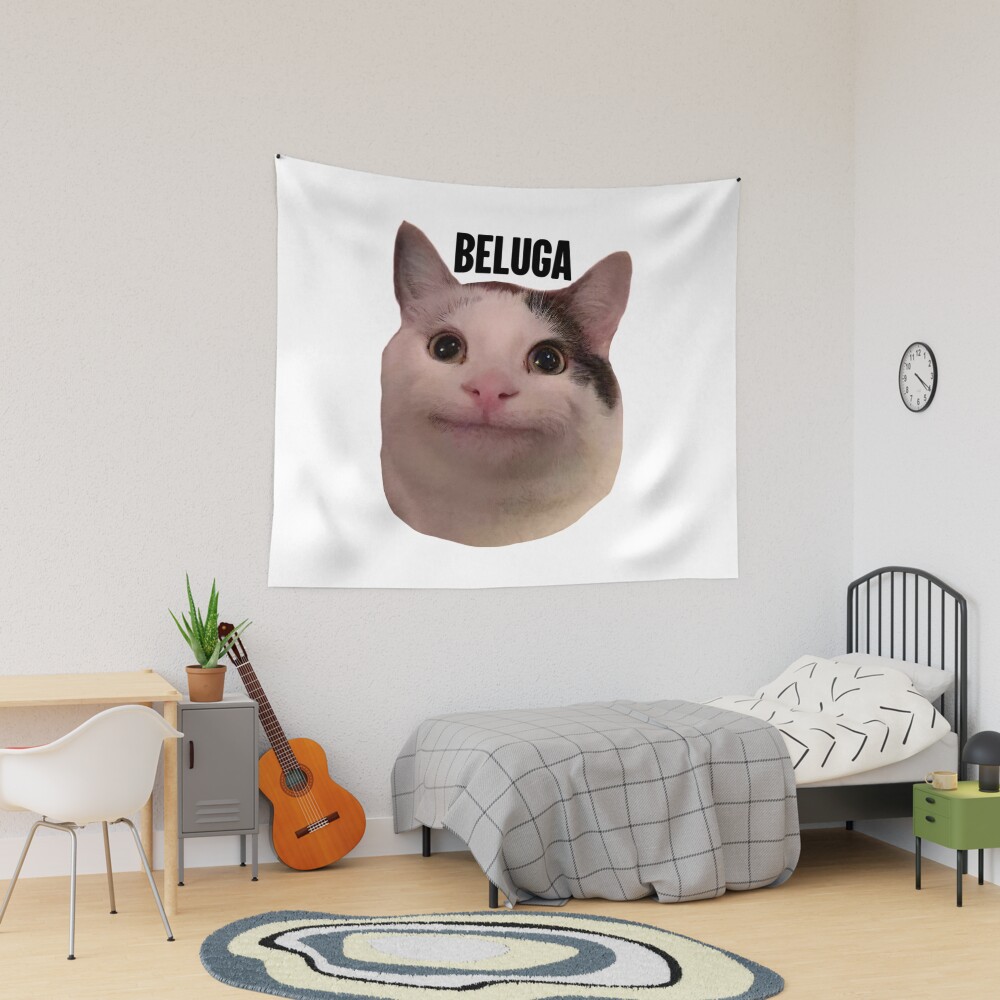 "beluga cat discord pfp " Poster for Sale by Liamandlore | Redbubble