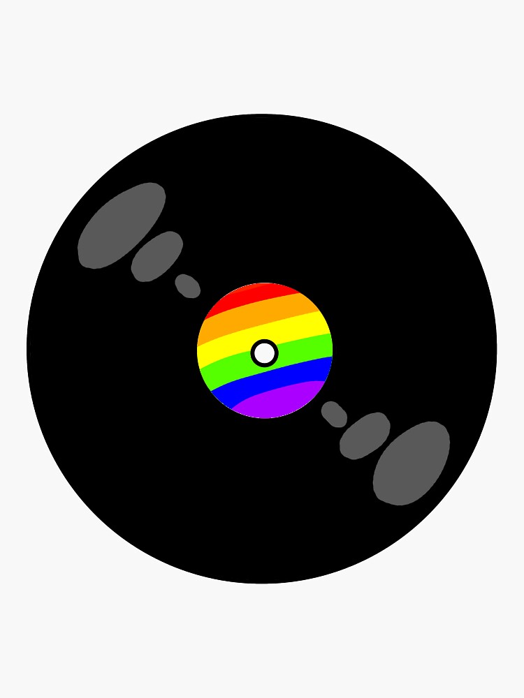 "Pride music vinyl record" Sticker for Sale by ReyPrideDesigns | Redbubble