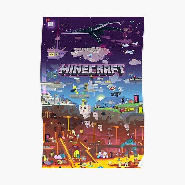 "Minecraft World Beyond" Poster for Sale by danykeith | Redbubble