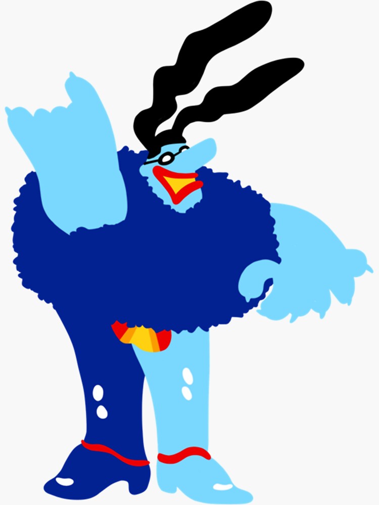 "Minimal Blue Meanie " Sticker for Sale by eioDesignsTs | Redbubble