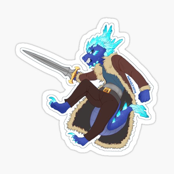 "Wraqiroth Wivvyrholdalphiax Chibi DND Dragonborn" Sticker by ...