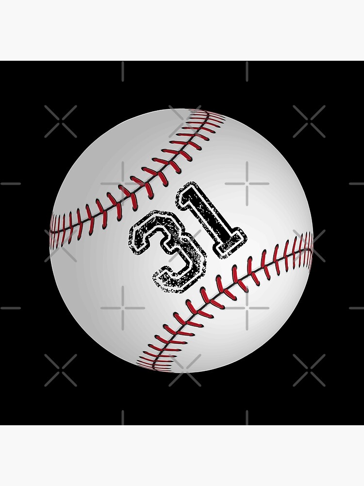 "Baseball ball number 31, thirty one" Poster for Sale by TheCultStuff | Redbubble