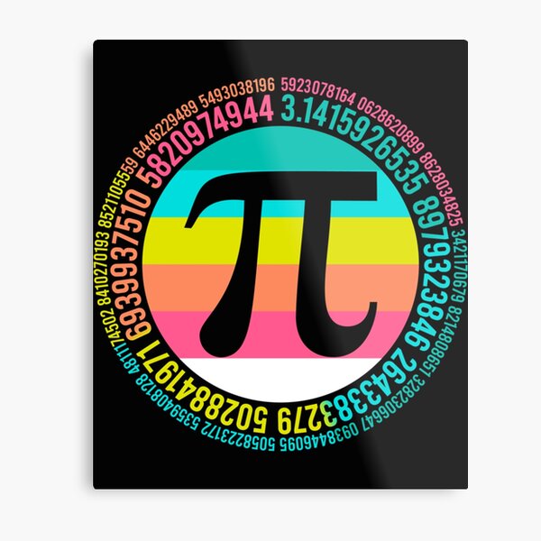 Lámina metálica «Día Pi 2022 Número Pi del arco iris, Número Pi Día Pi ...