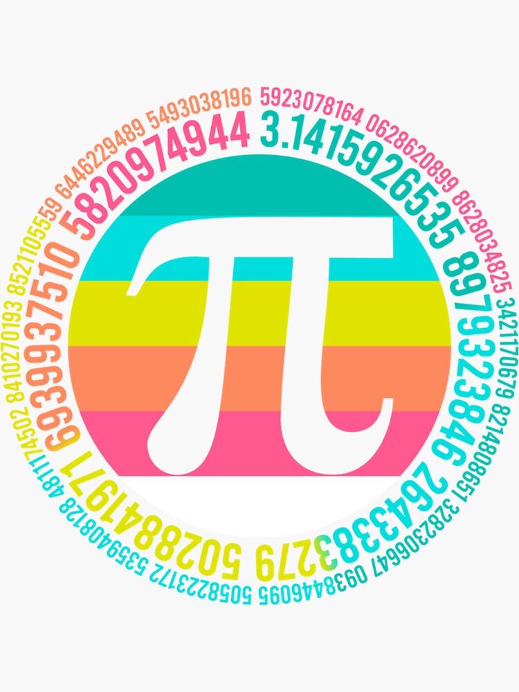 "Pi day 2022 Rainbow Pi Number,Pi Number Pi Day 2022" Sticker for Sale ...