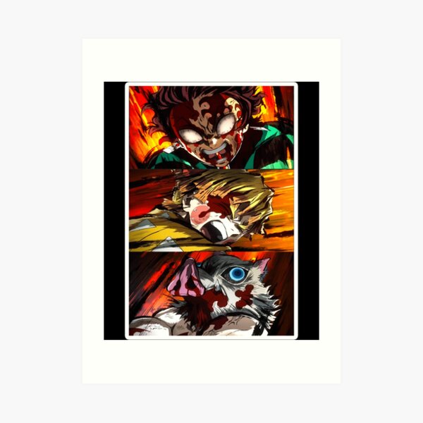 "Tanjiro Demon Slayer Mark Awakening Rage Form Classic ." Art Print for ...