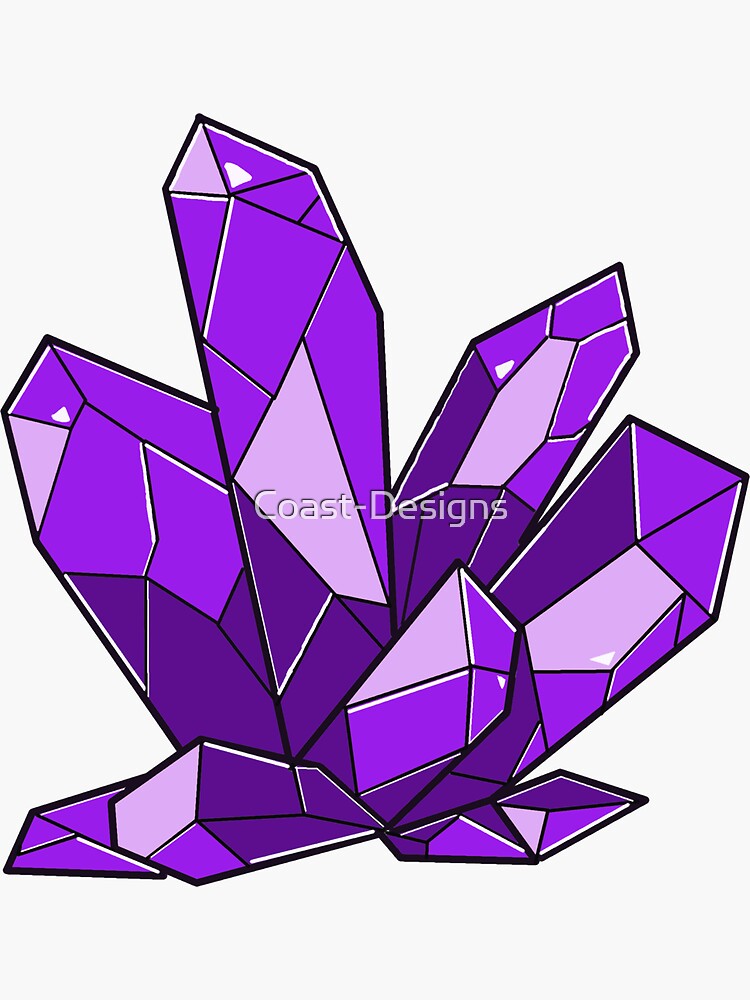 "Amethyst Gem Original" Sticker by Coast-Designs | Redbubble