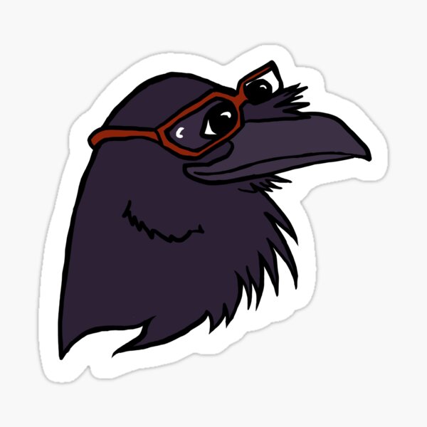 "Smart Raven" Sticker for Sale by Dracanthropic | Redbubble