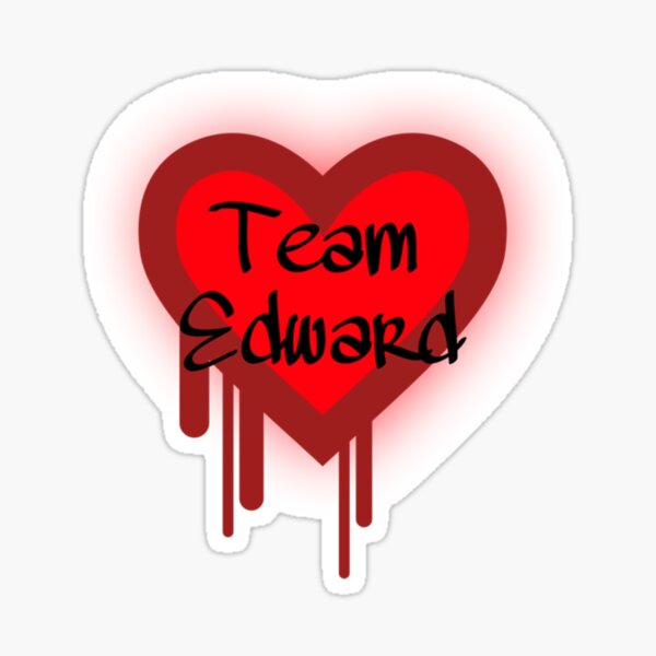 "team edward " Sticker by KingFamilyTes | Redbubble