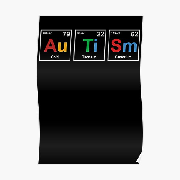 "Autism Periodic Table" Poster for Sale by jenggotujang | Redbubble