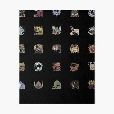 "Monster Hunter World Tiled Icons " Art Board Print by provisilcuozzo5 ...