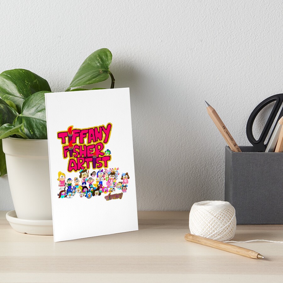 "Tiffany Fisher Artist Logo with Cartoons " Art Board Print by ihhman ...